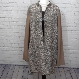 Chico's | Sweaters | Chicos Animal Leopard Print Open Duster Cardigan ...